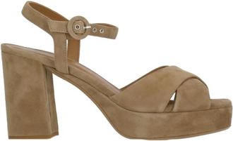Julie Dee Femme, Chaussures, Brun, Taille: 37 EU Sandales &agrave; Plateforme Entrecrois&eacute;es