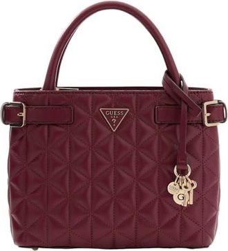 Guess sac à main sac à épaule bandoulière Paisleigh Small Satchel Burgundy bordeaux