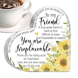 Generic Dekorative Acryl-Schilder, Freundschaftsschild f&uuml;r Frauen, inspirierender Acryl-Schreibtisch in Herzform, transparente Schreibtischdekoration f&uuml;r Wohn