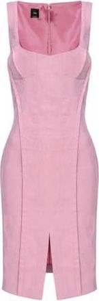 Pinko Alfeo Robe Lin Stretch Cocktail, N98_Fumée orchidée, 40 Femme