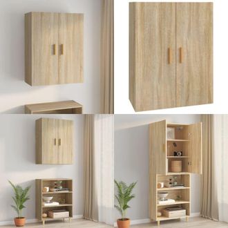 vidaXL Vidaxl - Armoire murale suspendue Ch&ecirc;ne sonoma 69,5x34x90 cm - Armoire Murale - Meuble De Rangement - Buffet - &Eacute;tag&egrave;re Murale - D&eacute;coration Int&eacute;rieure