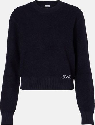 Loewe Pull brodé en laine à logo