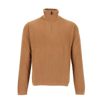 Emporio Armani Pull &agrave; col roul&eacute; - Homme - Pulls - Beige - Taille: XL