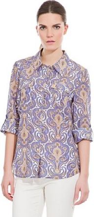 Springfield Cortefiel Chemise en Coton/Soie - Bleu - 44