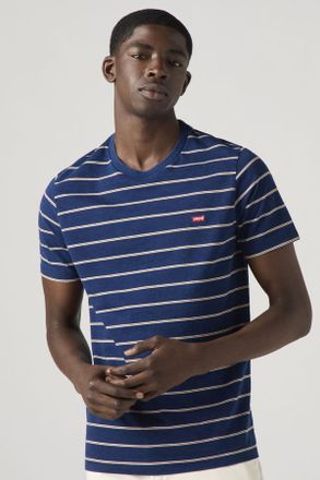 Levi's T Shirt Original Housemark - Homme - Bleu / Taper Stripe True Indigo Dark Jersey - 2XL