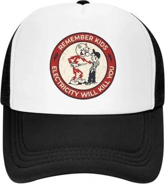 Generic Casquette personnalis&eacute;e &laquo; Souvenez Vous Les Enfants l&eacute;lectricit&eacute; Peut Tuer &raquo; de Baseball Hip hop pour Femmes et Hommes Trucker Ajustable d&eacute;t&eacute; Sports P