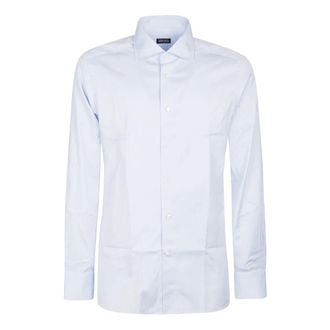 Ermenegildo Zegna Homme, Chemises, Bleu, Taille: M Chemise Tailleur Manches Longues