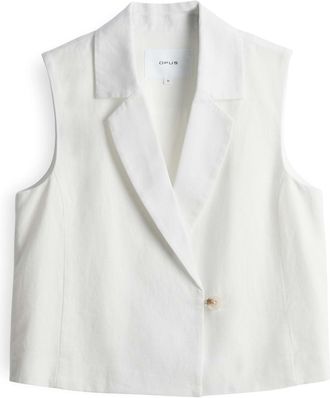OPUS Damen Weste | Weste WINO Regular aus BCI Cotton Leinen Mix milk, 40