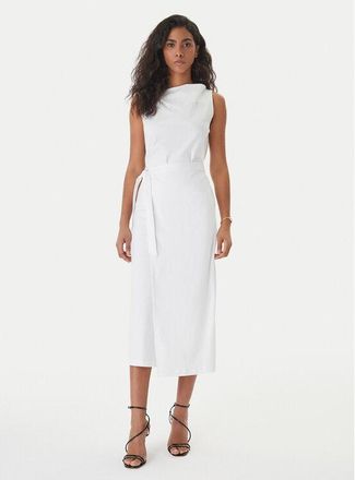 HUGO BOSS Coctailkleid Emiaky 50558902 Wei&szlig; Slim Fit