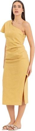 Kocca Femme, Robes, Jaune, Taille: 42 FR Abito midi monospalla asimmetrico