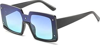 Generic Lunettes de soleil tendance à monture carrée 2025 pour hommes et femmes vacances en plein air soleil ombrage décoration de plage (couleur : F, taille 