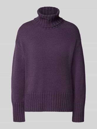 Mos Mosh Relaxed Fit Strickpullover aus reiner Baumwolle mit Rollkragen