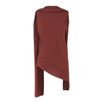 Cortana Edda- Top aus Seide Stretch Granat - - Tops - Damen - Rot - M