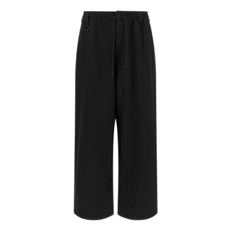 Yohji Yamamoto Wool Straight Leg Pants - - Trousers - Herren - Schwarzk - XL