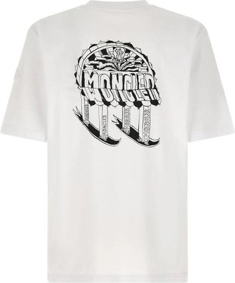 Moncler Logo-Embroidered T-Shirt - White