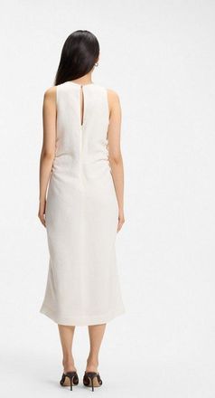 HUGO BOSS Sommerkleid Delinna Premium Damenmode aus softem Leinen-Mix