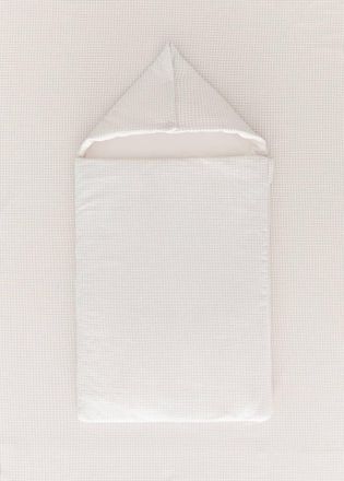 Mango Sac pour poussette en coton imprim&eacute; mini carreaux marron moyen - Home - Taille unique - MANGO HOME