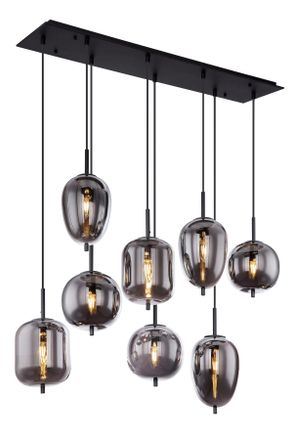 Dieter Knoll Collection H&auml;ngeleuchte, Schwarz, Metall, Glas, 34x120x94 cm, Lampen & Leuchten, Innenbeleuchtung, H&auml;ngelampen, Esstischlampen