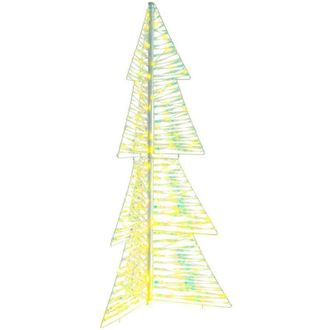vidaXL Weihnachtsbaum mit 160 LEDs Warmes Wei&szlig; 150 cm Haustier vidaXL