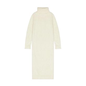 Saint Laurent Elegantes Strickkleid mit Hohem Kragen - - Dresses - Herren - Wei&szlig; - S