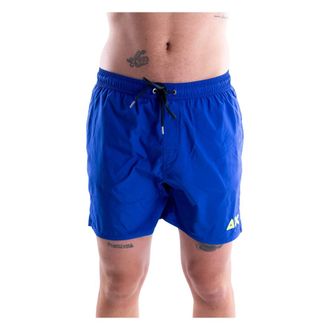 Sun 68 Homme, Maillots de bain, Bleu, Taille: S Boxer de bain avec logo fluorescent