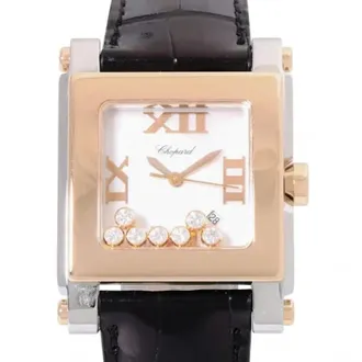 Chopard Pre-owned Cuir montres - Femme - Pre-owned - Noir - Taille: ONE Size