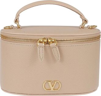 Valentino Garavani Femme, Sacs, Beige, Taille: ONE Size Vlogo Signature Mini Vanity Bag