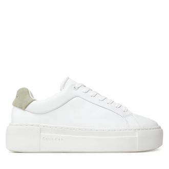 Calvin Klein Sneakers Calvin Klein Ff Cupsole Lace Up Lth HW0HW02570 Wei&szlig;