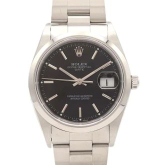 Rolex Pre-owned Oyster Perpetual Date Stainless Steel Watch 15200 - Femme - Pre-owned - Noir - Taille: ONE Size