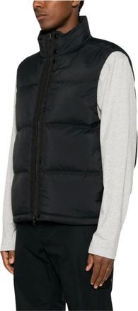 Stone Island Homme, Vestes, Noir, Taille: M Gilet Seamless Tunnel Nylon Down-TC