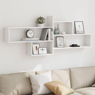 vidaXL Vidaxl - tag&egrave;re murale blanc 167,5x18x68 cm bois ding&eacute;nierie