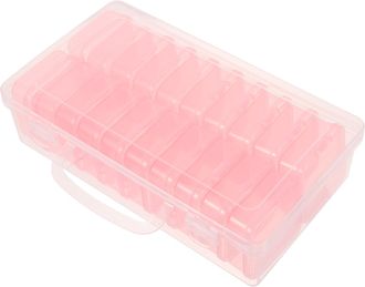 DOITOOL Transparente Perlenbox Aus Kunststoff F&auml;cheraufbewahrungsbox F&uuml;r Schmuck Wiederverwendbarer Organizer-Box Mit Deckel Kompakter Beh&auml;lter F&uuml;r Perlen Und