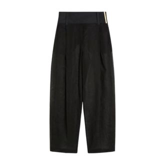 Sportmax Femme, Pantalons, Noir, Taille: 36 FR Wide Pantalons