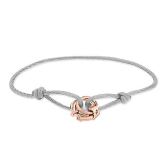 Liebeskind Liebeskind Berlin Stoffarmband LJ-1648-B-21 mit Edelstahl Anh&auml;nger in IP Ros&eacute;gold