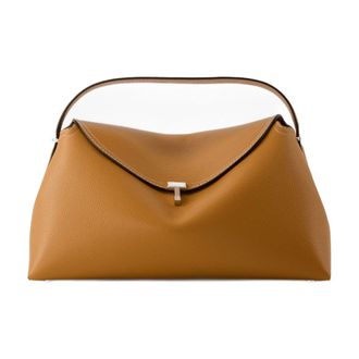 Toteme Womens T-Lock Top Handle Bag Brown Calfskin
