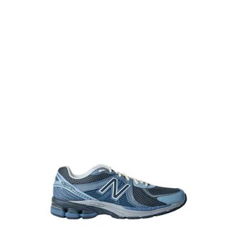 New Balance Homme, Chaussures, Bleu, Taille: 42 1/2 EU Baskets avec Panneaux en Maille et Broderie du Logo
