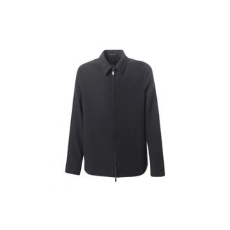 Emporio Armani Homme, Vestes, Noir, Taille: 2XL Double Slider Zip Blazer