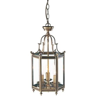 Där Lighting DAR MOORGATE - Lanterne hexagonale à double montage en laiton antique