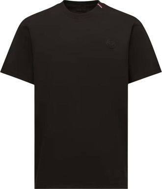 Moncler T-shirt en coton &agrave; logo - Homme - Tops - Noir - Taille: M