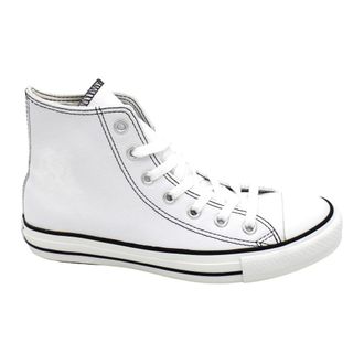 Converse Leder Hi-Top Gummisohle Sneakers - - Shoes - Damen - Wei&szlig; - 41 1/2 EU