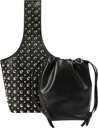 Liviana Conti Femme, Sacs, Noir, Taille: ONE Size Sac Seau avec Clous