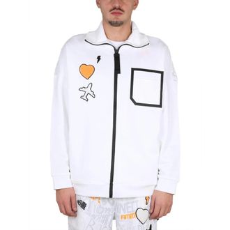 HUGO BOSS Graphic Patch Full-Zip Track Jacket - - Sweatshirts & Hoodies - Herren - Wei&szlig; - XL