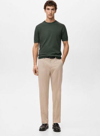 Mango Feinstrickshirt aus Baumwolle khaki - Herren - XXL - MANGO MAN