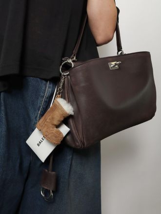Balenciaga Womens Crossbody Bag Rodeo S Brown Leather Shoulder