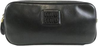 Miu Miu Pre-owned Soft Calf Waist Bag - Femme - Pre-owned - Noir - Taille: ONE Size