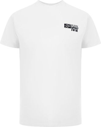 Plein Sport Klassisches Kurzarm-Logo-T-Shirt in Wei&szlig;