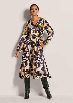 Madeleine Maxikleid Kleid mit Bindeg&uuml;rtel