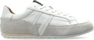 AllSaints Baskets basses Liam en cuir et daim - Homme - Chaussures - Blanc - Taille: 46 EU