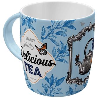 Nostalgic Art Retro Teetasse, 330 ml, Always Time for a Tea - Geschenk-Idee für Tee-Liebhaber, Keramik-Tasse für Tee, Vintage Design