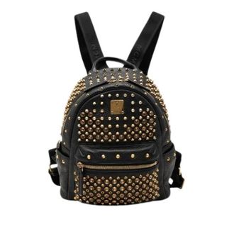 MCM Pre-owned Visetos Leather Swarovski Backpack - - Pre-owned - Damen - Schwarzk - ONE SIZE